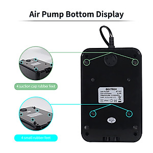 Aquarium Ultra-Quiet Air Pump - Adjustable Fish Tank Aerator with Dual Outlet Pump, 8w 8L/min Oxygen Pump for 20-600 Gallon Tank (Only Air Pump)