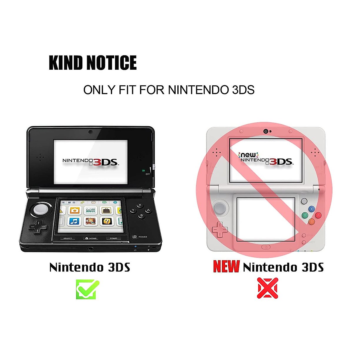 Gorliskl Replacement Top Upper LCD Screen Display for Nintendo 3DS (Top/Upper)，With screen protector.