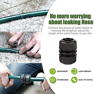 Orgrimmar Garden Hose No Leaking for Watering: No Kink and Lightweight - 1/2" Water Hoses 1 FT with Fittings for Outdoor and Yard