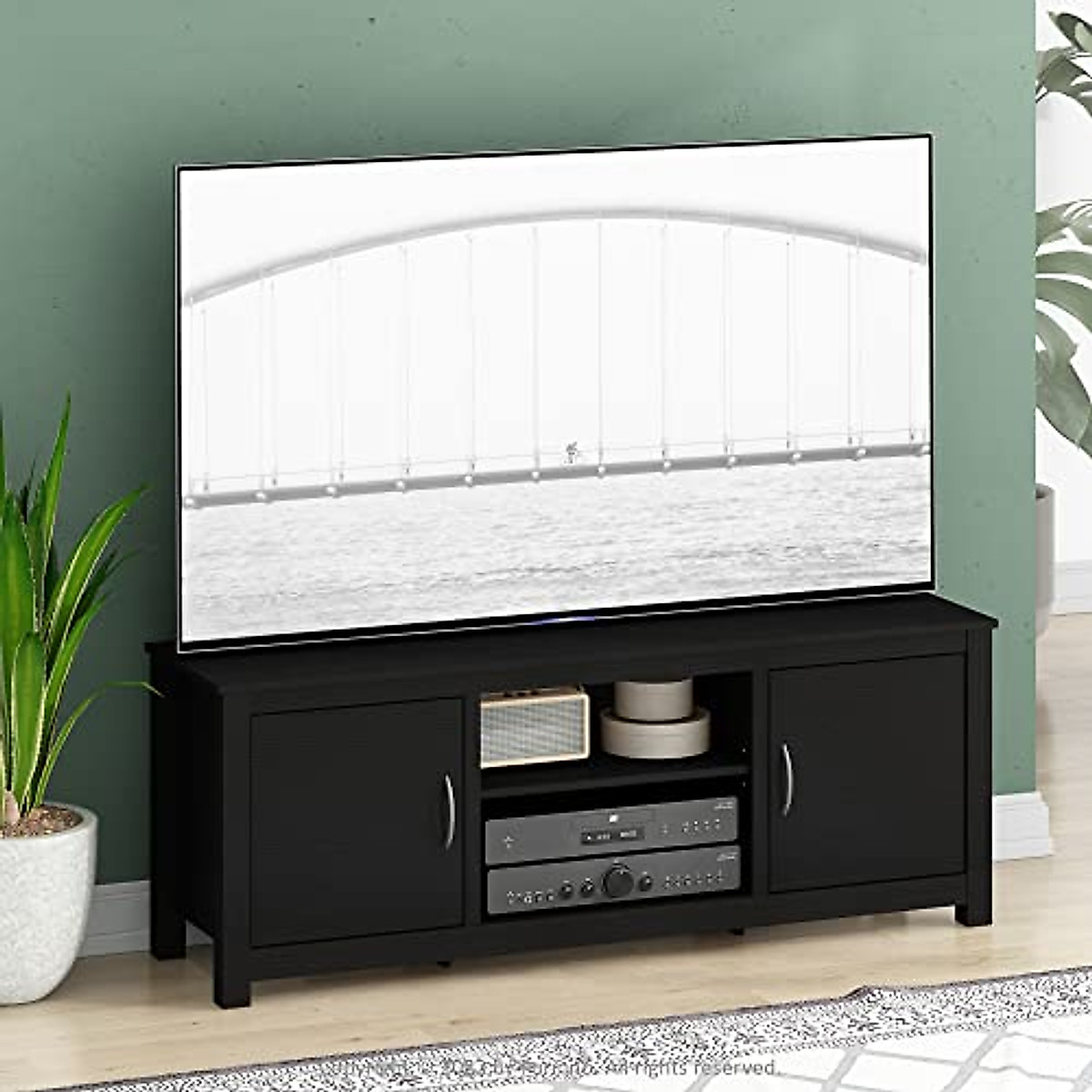 Furinno Classic Stand with Storage for TV up to 65 Inch, Americano, Large