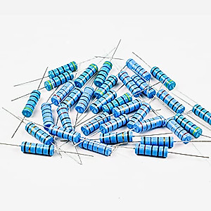 KOKISO 5W 5 Watts 100PCS 50 Value (1 ohm—1M ohm) Metal Film Resistor +/-1% Assorted Kit Assortment