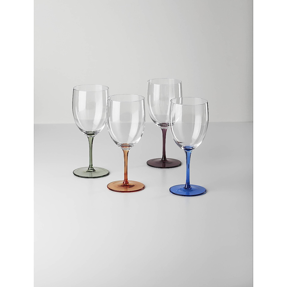 Oneida Bottoms Up Wine Glasses, Set of 4, 4 Count, Multi