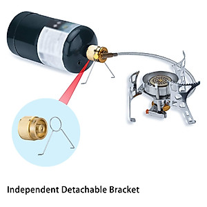 MaotaLife Camping Stove Adapter – 1Lb Propane Small Tank Input and EN417 Lindal Valve Output Propane Canister Converter – Premium Quality Long-lasting Construction (Copper)
