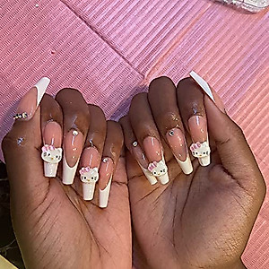 50 Pcs Cute Nail Charms for Acrylic Nails Art Supply Resin Kawaii Nail Jewels Design Cartoon Nail Art Charms Cute Nail Rhinestones Decoration Accessories 0.39 * 0.35 inch