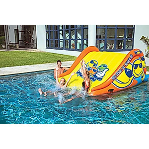 Wow Sports Slide N Smile Slide with 2 Lanes, Giant Floating Water Slide for Adults and Kids