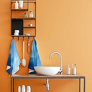 Vantaso Bath Hand Towels Set of 2 Ombre Blue Art Soft & Absorbent Washcloths Towel for Bathroom Kitchen Hotel Gym Spa