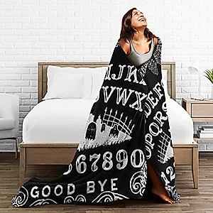 Ouija Board Black Print Ultra-Soft Micro Fleece Blanket Throw Light Weight Warm Blanket for Bed Couch Chair Living Room All Season (60"x50")