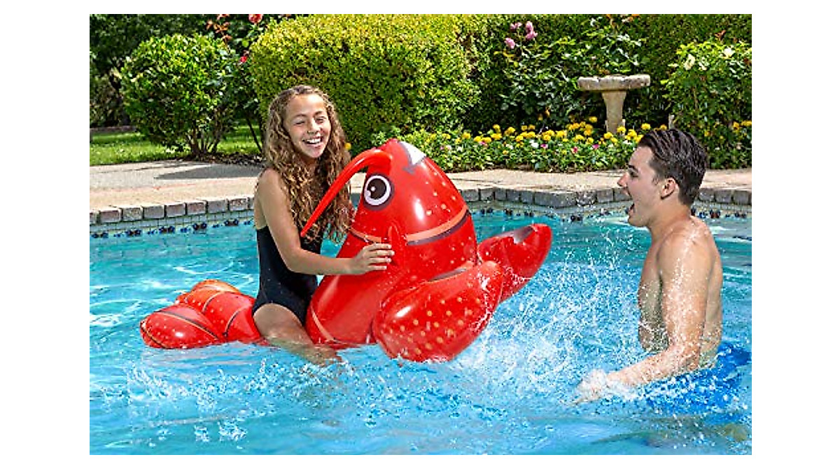 Poolmaster Lobster Pool Float Rider - Fun 4ft Inflatable