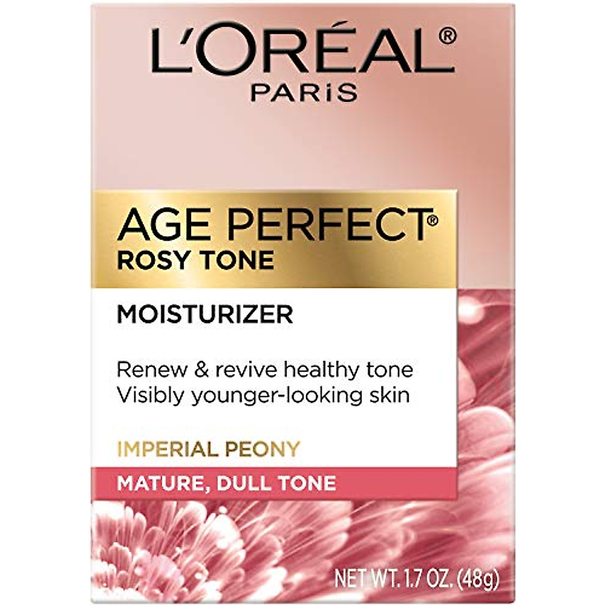 L’Oreal Paris Skincare Age Perfect Rosy Tone Face Moisturizer for Visibly Younger Looking Skin, Anti-Aging Day Cream, 1.7 oz, Packaging May Vary