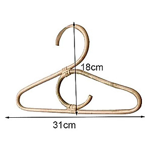 MXIAOXIA Rattan Clothes Hanger Style Kids Garments Organizer Rack Children Hanger Kids Room Decoration Hanger for Clothes