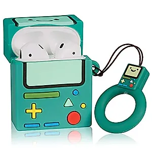 Coralogo for Airpods 1/2 Cute Case, 3D Fashion Cartoon Stylish Soft Silicone Airpod Skin Funny Fun Cool Game Console Design Accessories Shockproof Cover Air pods Cases for Kids Teens Boys (Green Game)