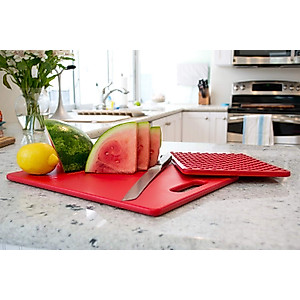 Architec Original Non-Slip Gripper Cutting Board, 11" x 14", Red