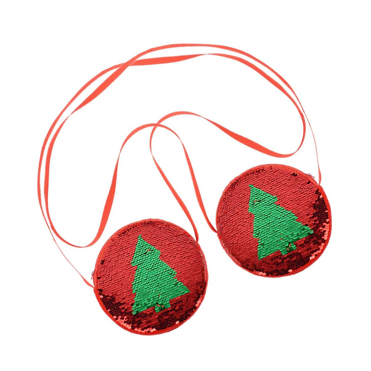 ABOOFAN 4 Pcs Shoulder Bag for Girls Xmas Messenger Bag Christmas Party Bag Fillers Kids Change Purse Christmas Coin Bag Christmas Coin Pouch Kids Messenger Bag Christmas Tree Child Wallet