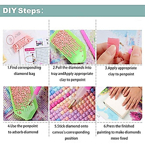 EIBEILI Diamond Painting Kits for Adults Christmas Santa Claus DIY 5D Diamond Art Kits for Kids Beginners Full Drill Diamond Dots Crystal Craft Kits for Home Wall Art Bedroom Decor Gifts 11.8x15.7 in