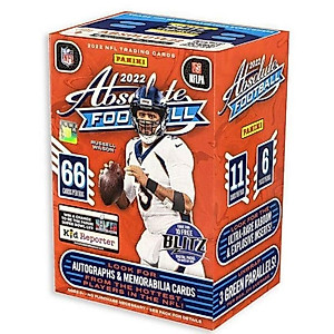 2022 Panini Absolute NFL Football Blaster Box - Look for Kaboom! & Explosive Inserts - 6 Packs, 11 Cards Each, 66 Trading Cards per Box