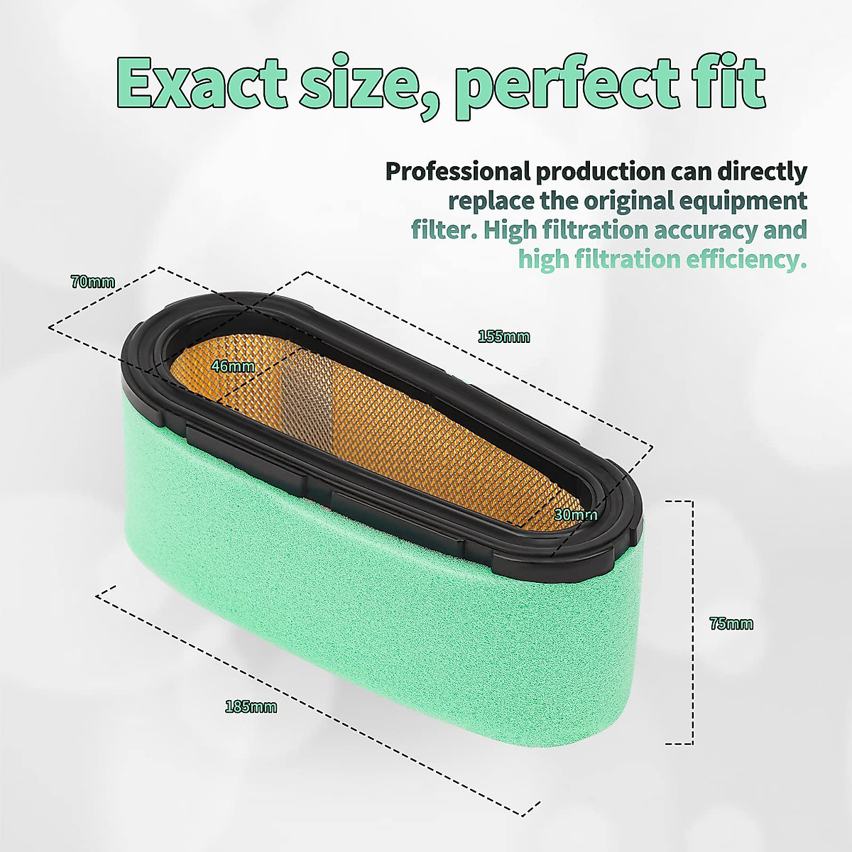 AWSZH 496894S 496894 493909 Air Filter 272403S 272403 Pre Filter Compatible with 12.5-17 HP 5053K Deer LG496894JD GX85 SX85 Scotts S1742 Sabre 1542HS 1546GS Craftsman Lawn Mower(2PC)