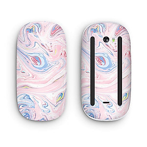 Design Skinz Marbleized Pink and Blue Swirl V2123 Vinyl Decal Compatible with The Apple Magic Mouse 2 (Wireless, Rechargable) with Multi-Touch Surface