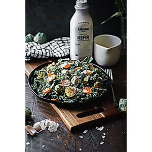 Lifeway Organic Whole Milk Kefir - 10g Protein, 12 Live Active Probiotic Cultures, Up to 99% Lactose Free, Gluten Free - Plain, 32 oz