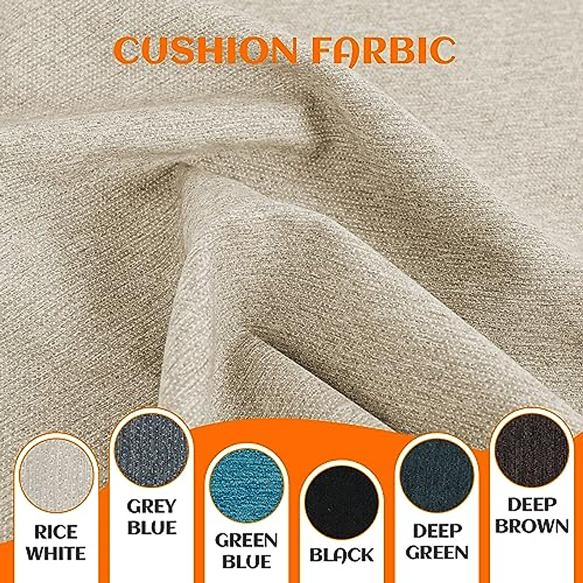 RULAER 48 inch Bench Cushion for Indoor Furniture,High Weather Resistance Patio Bench Seat Cushion Durable Washable Garden Chair Pads(48x16x3 inch,Beige)