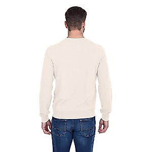 Cashmeren Men's Basic V-Neck Sweater 100% Pure Cashmere Long Sleeve Pullover (Ivory, Large)