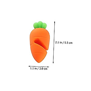 NOLITOY 12 pcs Pan Helpers Spill-proof Spill Stove Holder Cartoon Lid Easter for Pot Cooking Saucepan Keep Stand Supplies Spoon Party Restaurant Silicone Over Lifts Lifter Carrot