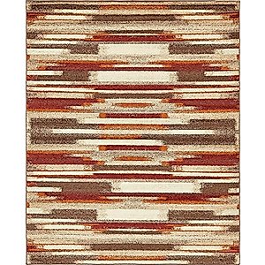Unique Loom Autumn Collection Area Rug - Wheat (8' x 10' Rectangle, Multi/ Beige)