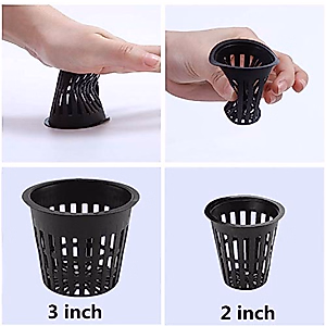 Tectsia 4 Inch Net Cups (25 Pack), Net Pots for Hydroponics, Orchids Mesh Baskets Pots Heavy Duty Hydroponics Supplies with Wide Lip