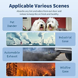 ROMON RP-AP088-F1 Replacement Filter Compatible with RENPHO RP-AP088W RP-AP088B Air Purifier, 5-Stage H13 True HEPA Actived Carbon Filter, Pet Care Version, 2 Pack