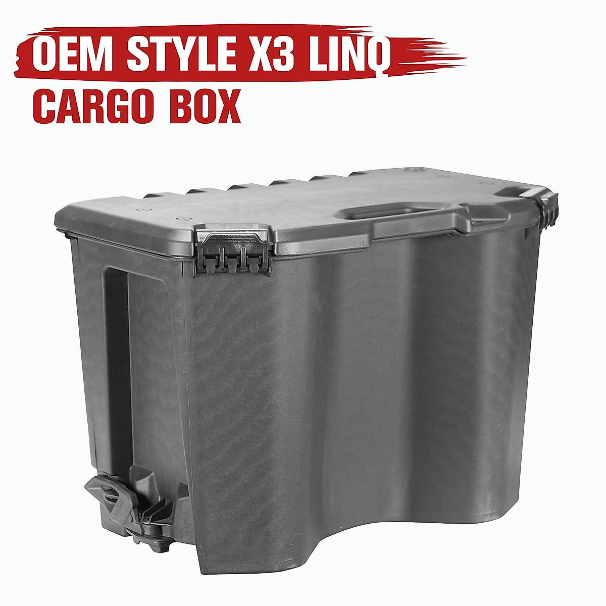 A & UTV PRO Modular Cargo Box for Can Am Maverick, 30 L/7.8 Gallon Rear Storage Cargo Box with Lid for LINQ Can Am Maverick X3 MAX, Trail, Defender, Commander Accessories, Replace OEM#715006830
