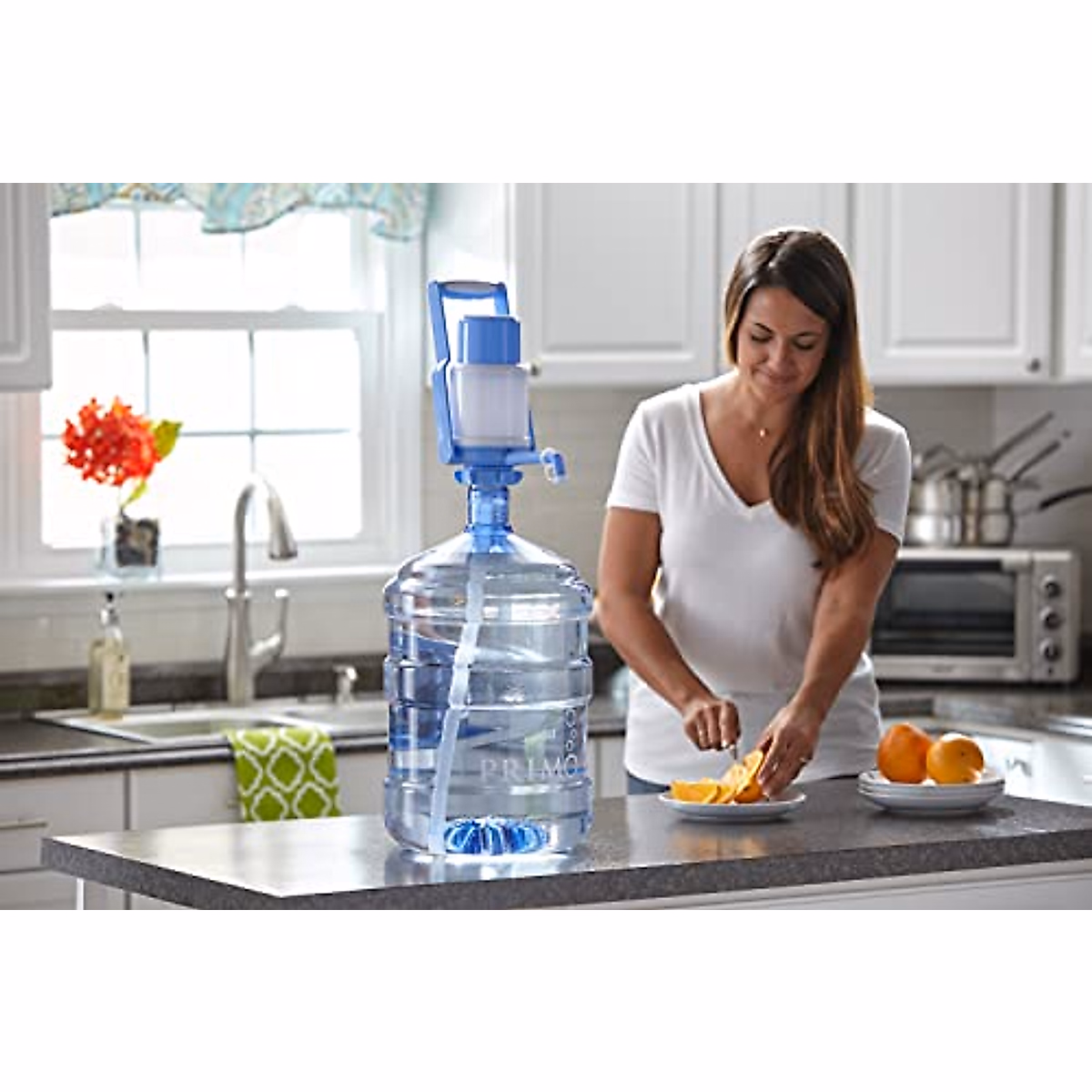 Primo Portable Bottle Pump Water Dispenser - for 3 or 5 Gallon Jugs