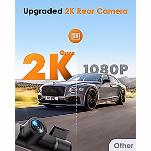 LAMTTO 4K Dash Cam Built in WiFi GPS, 4K+ 2K Front and Rear Dash Camera for Cars, Car Camera with 3.16" Touch Screen, Dual Sony Night Vision, Voice Recognition,170° Wide Angle, APP, 64GB Memory Card