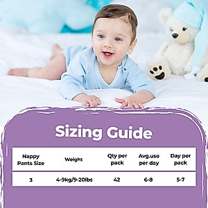 Mum & You Nappychat Premium Performance Eco Diapers, Size 3 (42 Diapers) Smart Tube Technology. Leak Protection. 100% Recyclable. Hypoallergenic, Dermatologically-Tested. No Lotion, Perfume or Dyes.