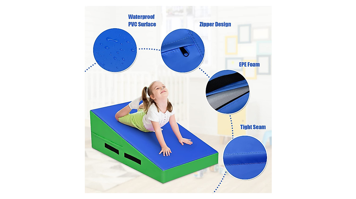 Giantex Incline Gymnastics Wedge Mat for Kids & Home Fitness