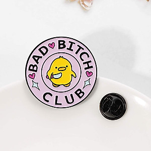 Funny Duck with Knife Enamel Pin - Cute Cartoon Funny Bad Bit Club Brooches Badges for Backpack Bag Hat, Animal Brooch Gifts for BFF