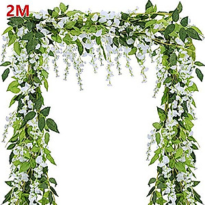 You's Auto Artificial Flowers, Bouquet Decor Realistic Flower,Bridal Wedding Bouquet for Wedding Home Birthday Party Arrangment Garden Decoration (White)