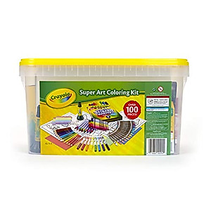 Crayola Super Art Coloring Kit, Arts & Crafts Gift for Girls & Boys, Styles Vary, 100+ Pcs [Amazon Exclusive]