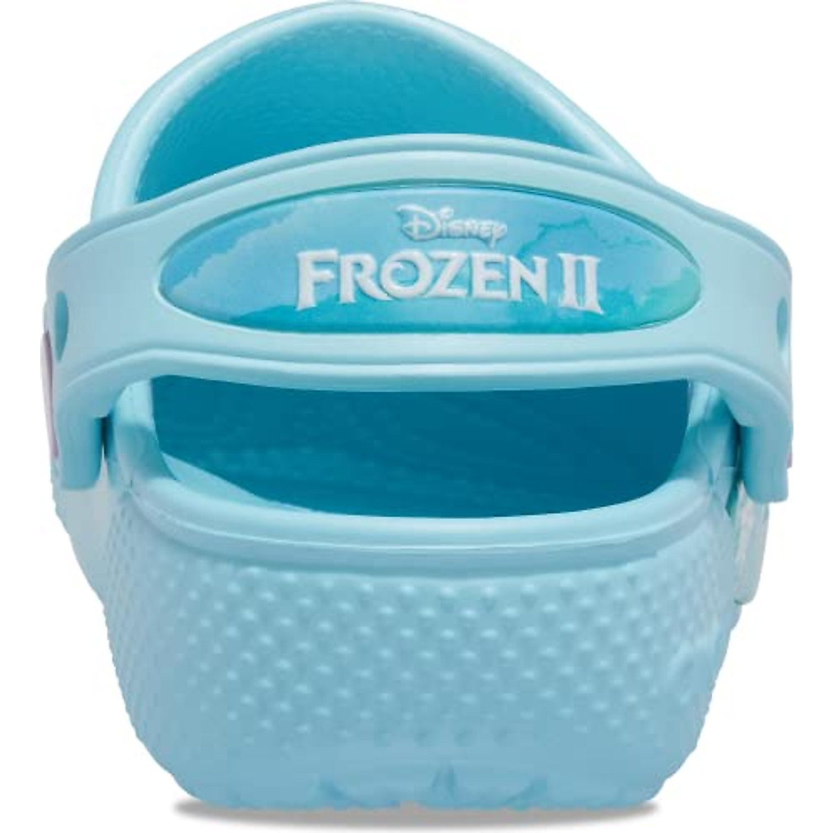 Crocs Kids' Disney Frozen 2 Clog | Frozen 2 Shoes for Girls, Ice Blue/Ice Blue, 2 Little Kid