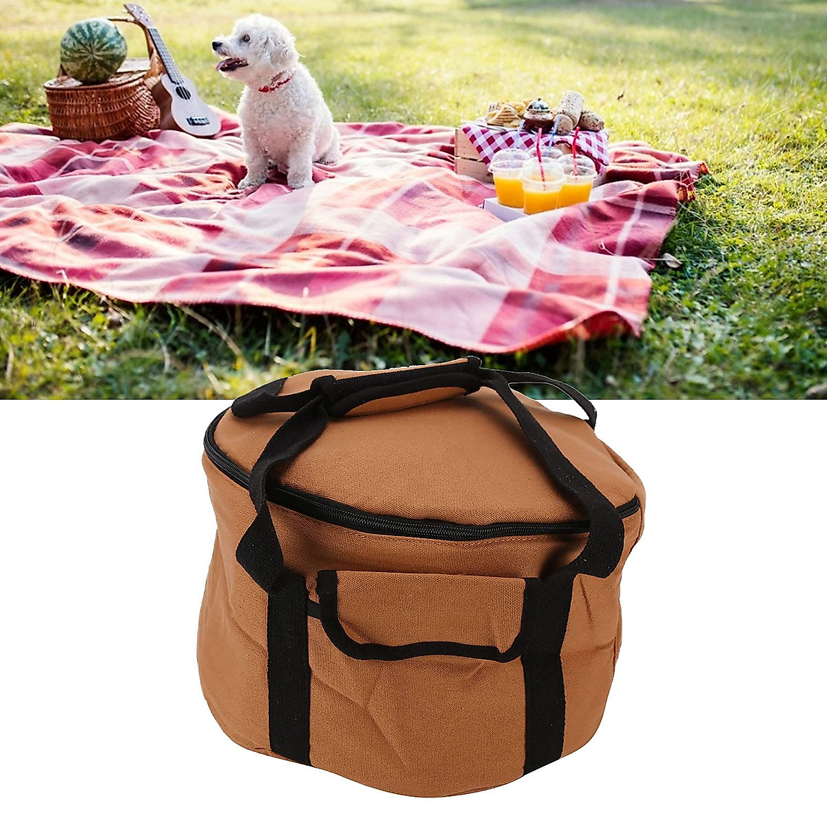 Dutch Oven Storage Bag, 600D Oxford Cloth Outdoor Tableware Storage Bag Crock Pot Carrying Bag Camp Chef Oven Bag Camping Dish Cover for Outdoor Camping