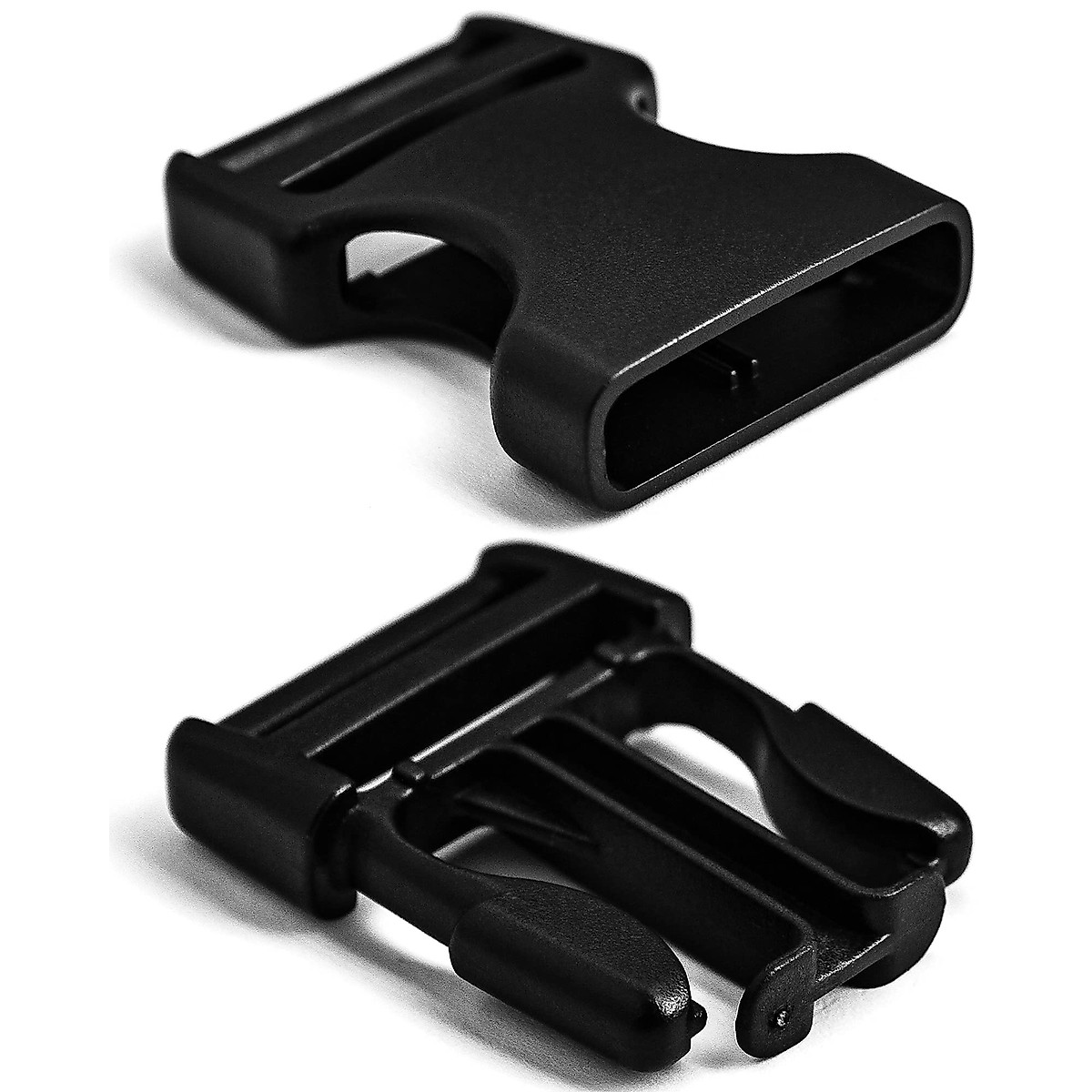 Buckles for Straps 1": Side Release Buckle Plastic Clip 10 set + Tri-Glide Slide 20 pcs Fit 1 inch Wide Nylon Webbing Canvas Strap, Heavy Duty Replacement Backpack Dog Collar, Dual Adjustable No Sew