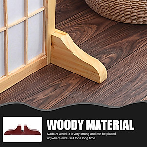 Wooden Screen Base Household Divider Bracket Wear-Resistant Screen Feet Wooden Divider Stand Wear-Resistant Divider Bracket Divider Supply Household Screen Feet