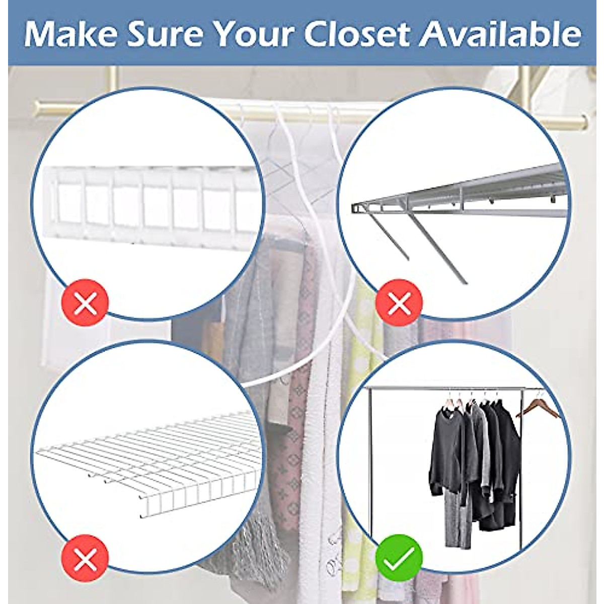 SLEEPING LAMB Hanging Closet Cover for Storage Dustproof Shoulder Cover Garment Protector for Clothes, Coats, Suits, Dresses, 2 Pack, White