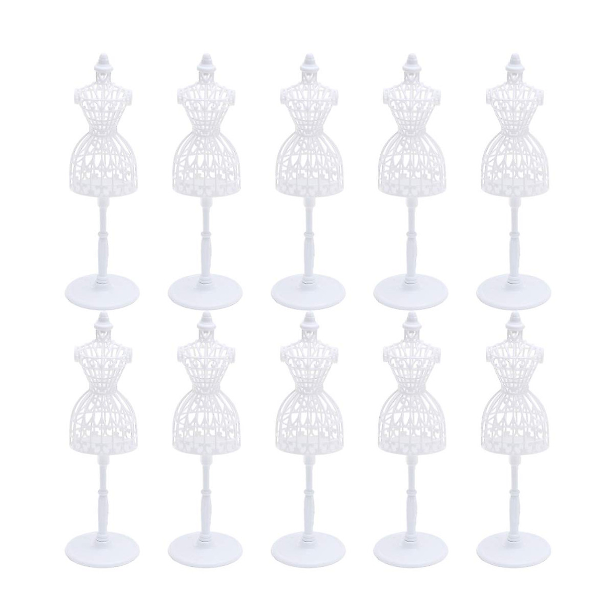 15pcs Doll Dress Form Mini Mannequin Dress Form Cloth Gown Clothing Clothes Gown Display Mini Mannequin Model Stand for Doll Display Holder Toy
