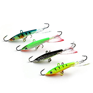 LOVEPET Bionic Bait, Ice Bait,Lures Bait,Fake Bait, Ice Hook, Fishing Tackle, 76mm/22g,4 Pcs