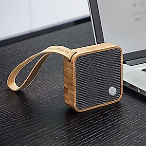 Gingko Mi Square Pocket Bluetooth Speaker 3" x 3" Portable Bamboo