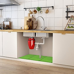 PABUSIOR Shelf Liner Non-Slip, 0.2in Thick, Strong Grip, 24 x 68 Inch, Easy to Cut Tools Drawer Liners for Under Sink, Cabinet, Green