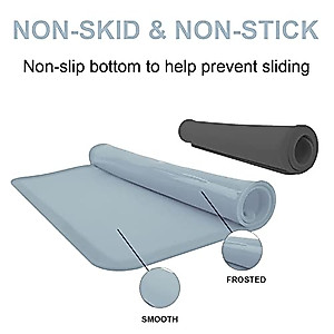 Toddler Placemat, Silicone Placemats for Kids Toddler Children Reusable Non-Slip Table Mats Baby Food Mats for Restaurant, 2 Set,Darkgrey&LightGrey