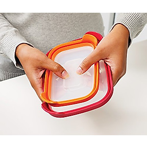 Joseph Joseph Nest Storage Tall Plastic Food Storage Containers Set with Lids Airtight Microwave Safe, 6-Piece