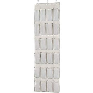 Amazon Basics 24-Pocket Over-the-Door Hanging Medium-Size Shoe Organizer