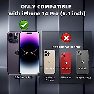 Dadanism iPhone 14 Pro Max Case - Military Grade Drop Protection, Skin-Friendly Matte-Coated Back, Advanced Camera Protection Ring, Anti-Scratch Anti-Fingerprint, Purple