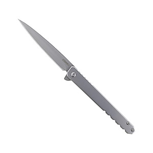 COAST Founder's Collection LX530 ORIGIN, Gentleman's EDC Folding Pocketknife, Flip Tab, Frame Lock, Pocket Clip, Stainless-Steel, Silver